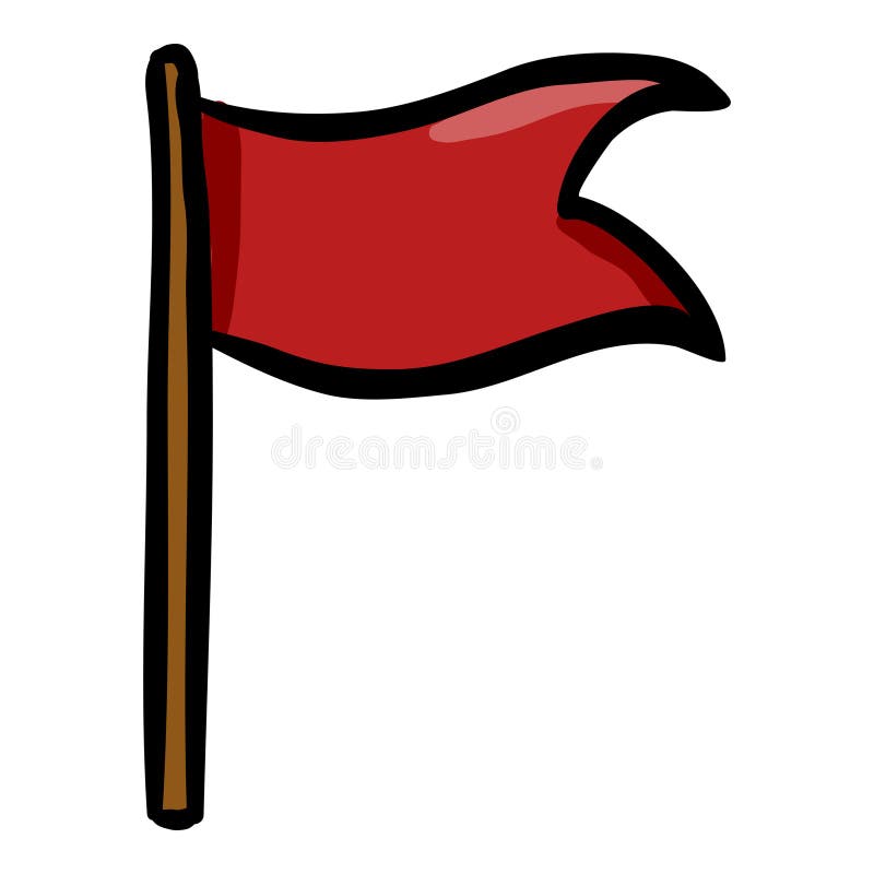 Red Flag Doodle Icon stock vector. Illustration of icon - 308678869