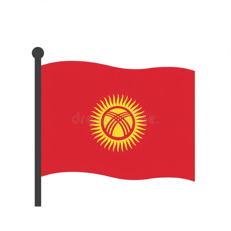 Red Flag Featuring a Central Yellow Sun Emblem. the Sun Includes 40 ...