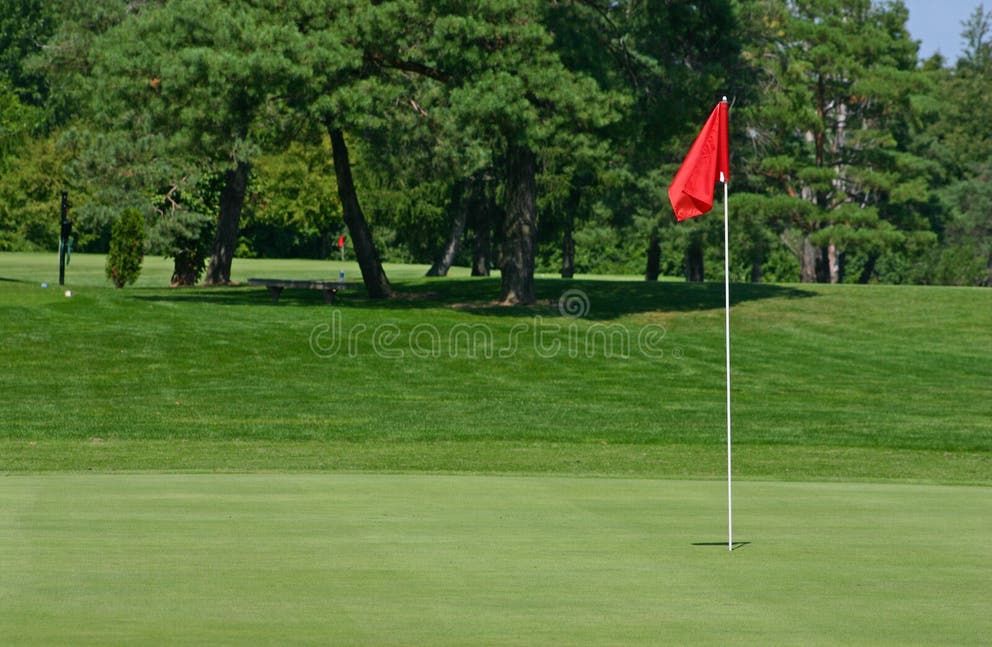 Red Flag Golf Course stock photo. Image of club, pole - 1244312