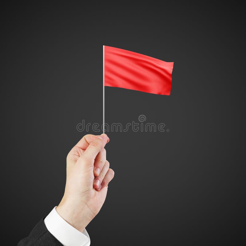 Hand holding a red flag stock photo. Image of celebration - 16624006