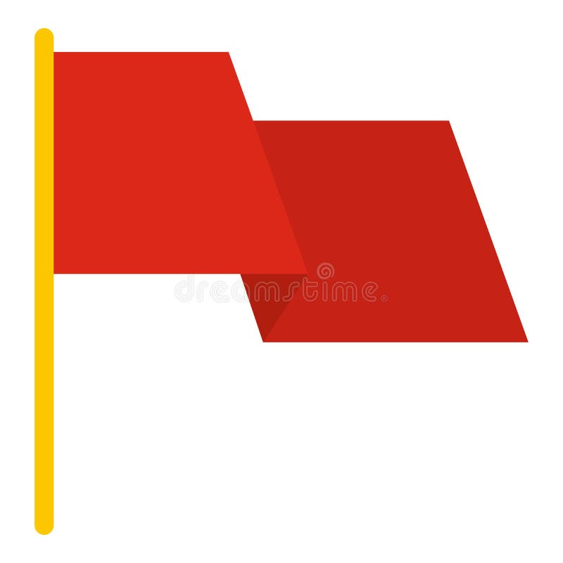 Red flag icon stock vector. Illustration of stick, object - 90976346