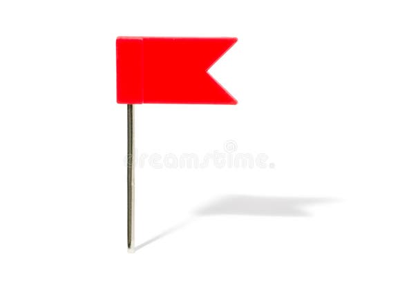 Red flag pin stock photo. Image of clip, attachment, mark - 29284734