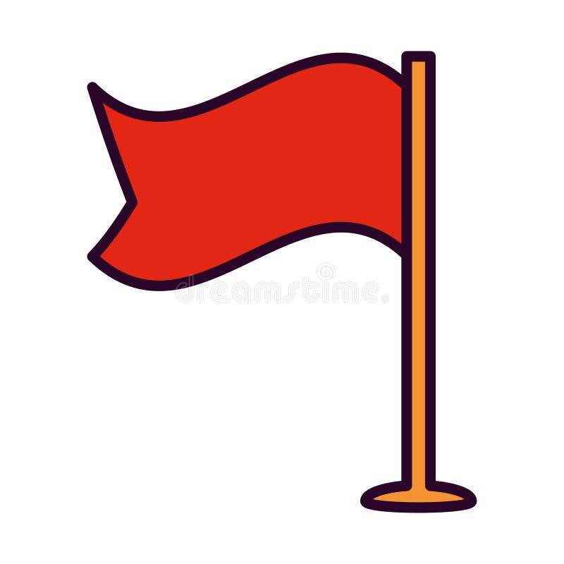 Red flag pin icon stock vector. Illustration of mark - 270698968