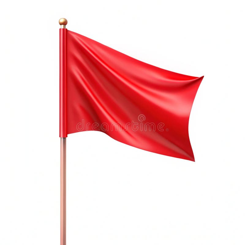 Red flag pushing isolated stock illustration. Illustration of ...