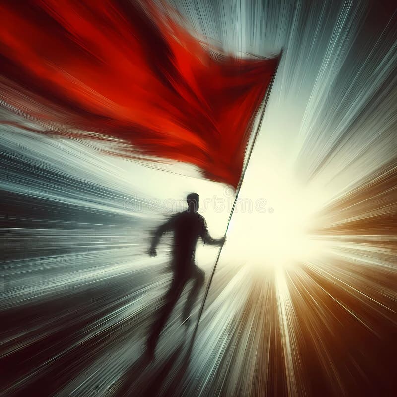 Red flag revolution stock illustration. Illustration of political ...