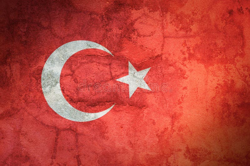 Flag of Turkey Overlaid on Rough Surface Stock Photo - Image of europe ...