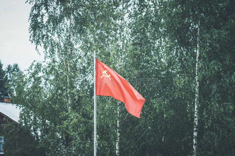 The red flag of the USSR stock photo. Image of flag - 220708904