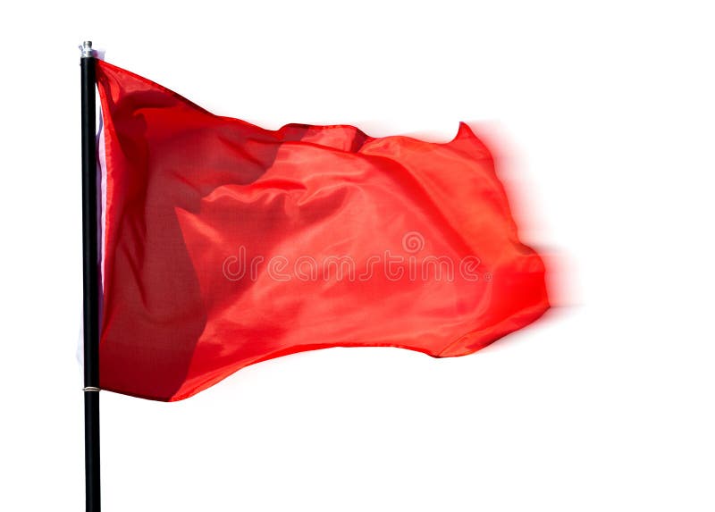Red flag waving stock image. Image of abstract, flagpole - 288975013