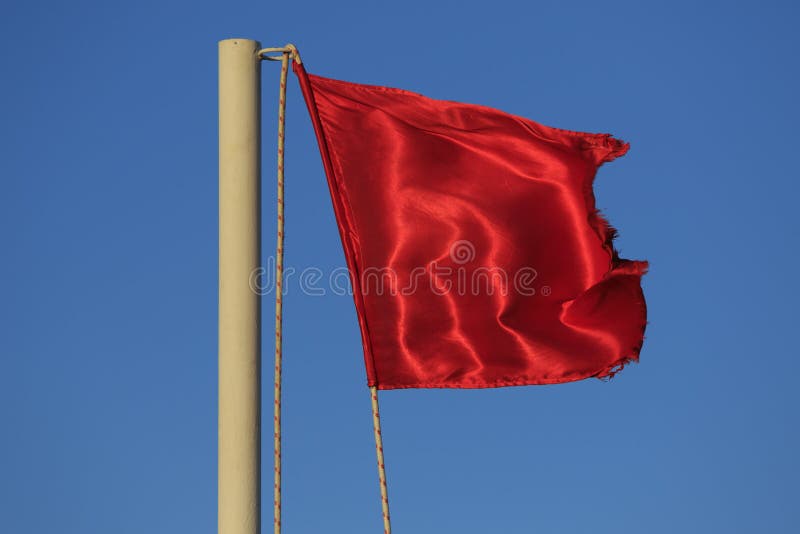 Red Flag stock photo. Image of pipe, rope, closeup, alarm - 69745110