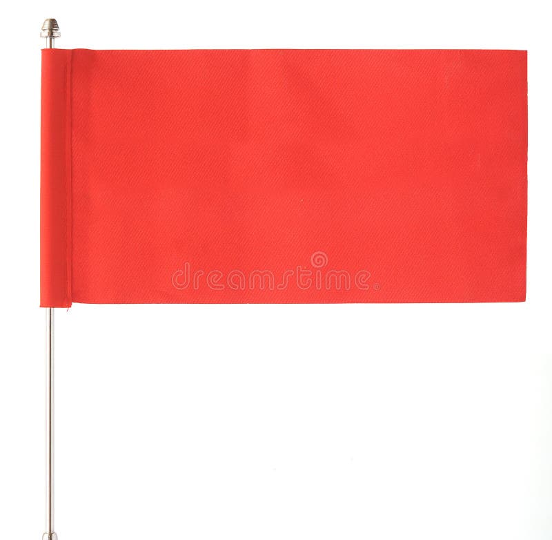 Red Flag Waving on the Wind Stock Image - Image of abstract, empty ...