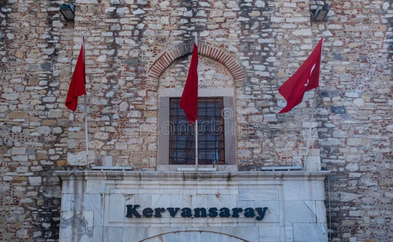 Red Flags Over Kervansaray Kusadasi Turkey Editorial Photo - Image of ...