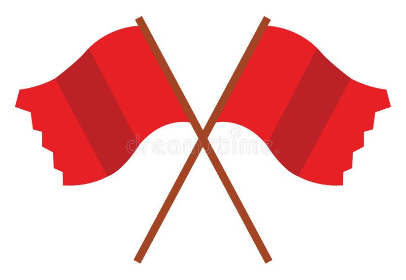 A 2 Red Flags, Vector or Color Illustration Stock Vector - Illustration ...