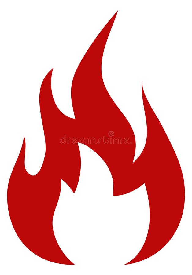 Red Flame Emblem. Fire Sign Stock Vector - Illustration of power ...