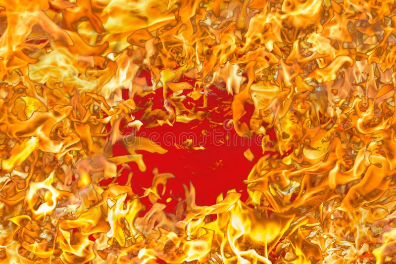 Red Flame. Fire Tongues in a Collage Stock Photo - Image of decoration ...