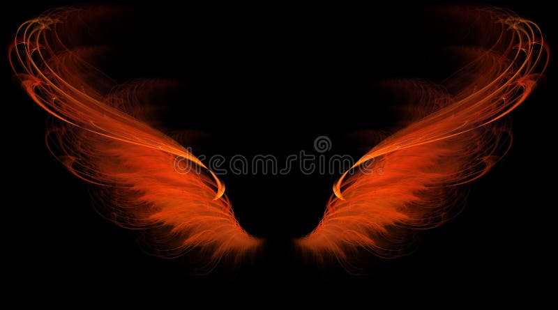 Red Flame Wings Stock Image - Image: 21593271