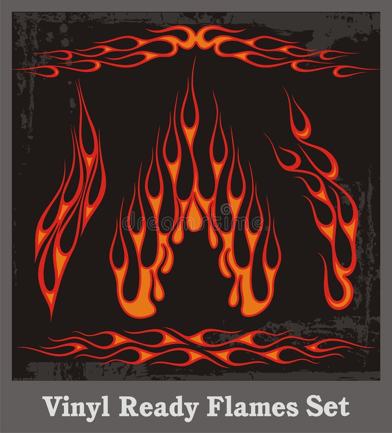 Red Flames Set stock vector. Illustration of clip, shiny - 20165536