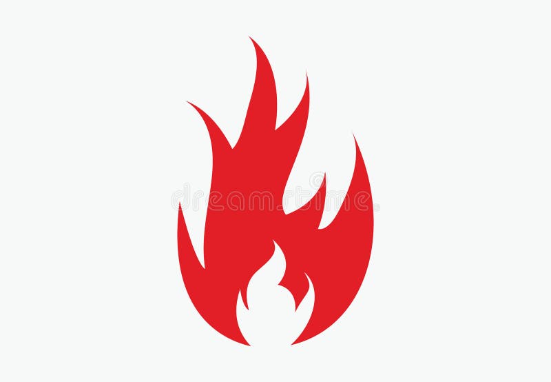 Symbol of Fire Thin Line Icon. Flammable Caution Sign Outline Style ...