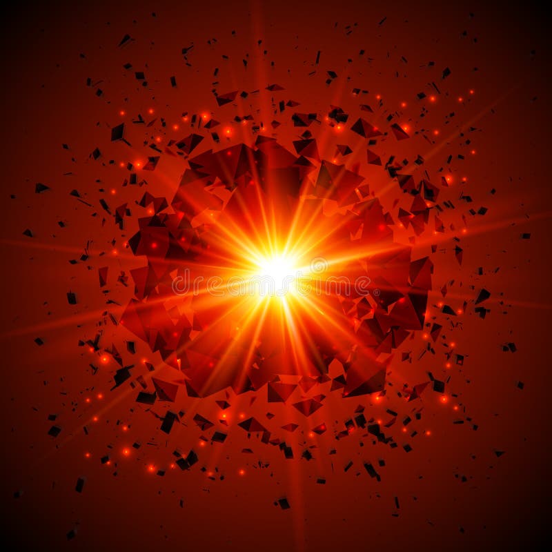 Red Flaming Vector Meteor Cosmic Explosion Stock Vector - Illustration ...
