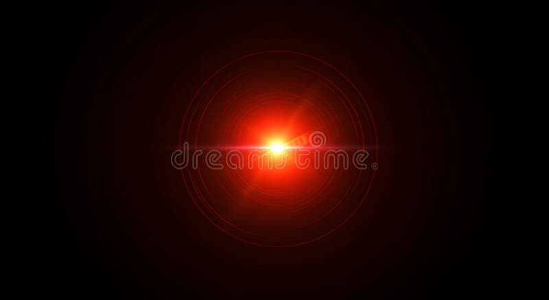 Red Flare Lens Flare Abstract with Radial Light Stock Illustration ...