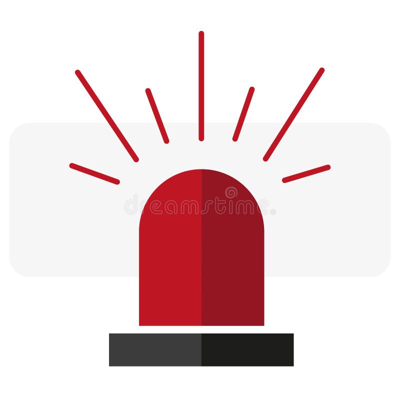 Red Flashing Light. Emergency Symbol. Vector Illustration Stock Vector ...