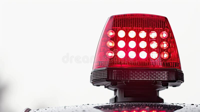 A Red Flashing Light with Many Small Lights Inside Stock Illustration ...