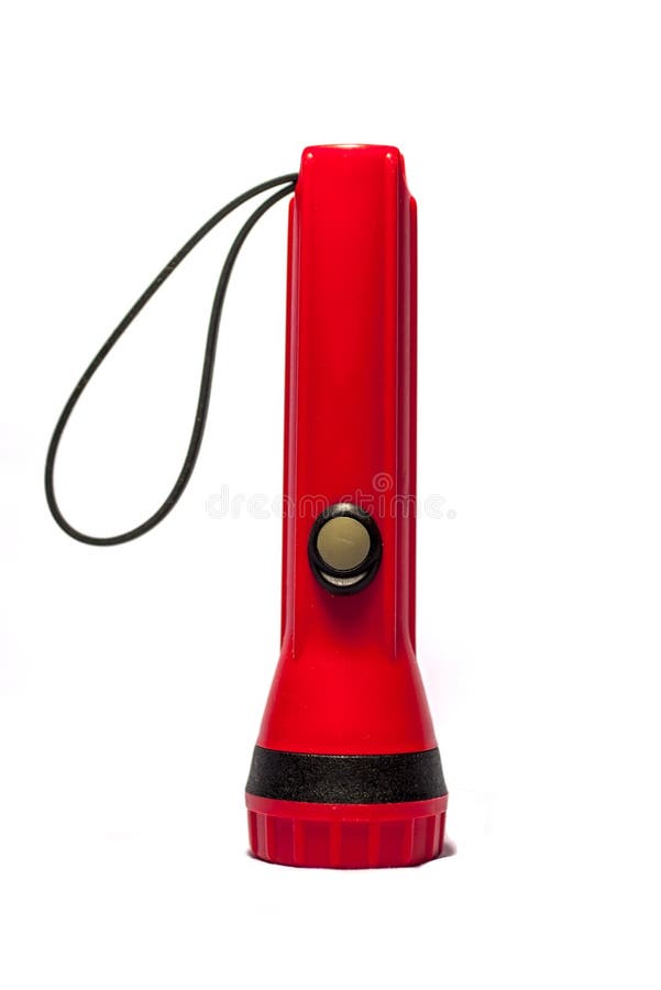 Red flashlight stock photo. Image of lightbulb, light - 44643818