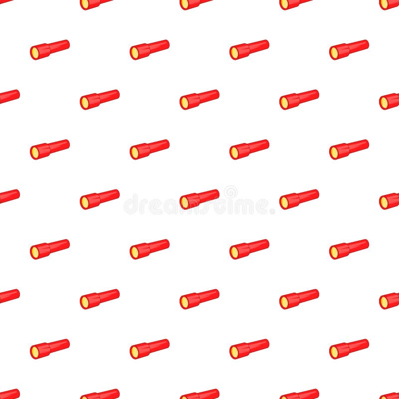 Red Flashlight Pattern, Cartoon Style Stock Vector - Illustration of ...