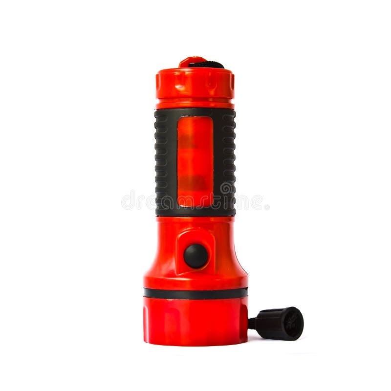 Red flashlight stock photo. Image of equipment, light - 40580288