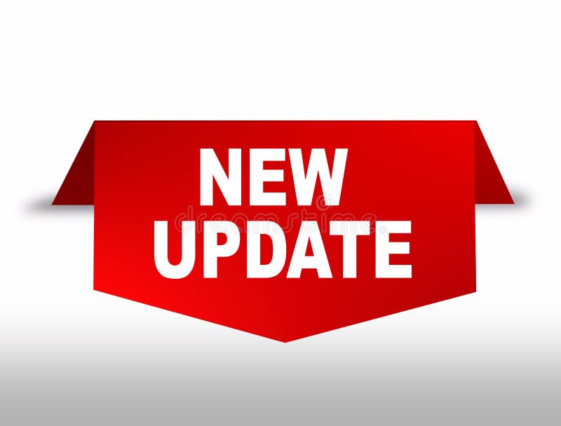 Red Flat Banner for New Update Stock Illustration - Illustration of ...