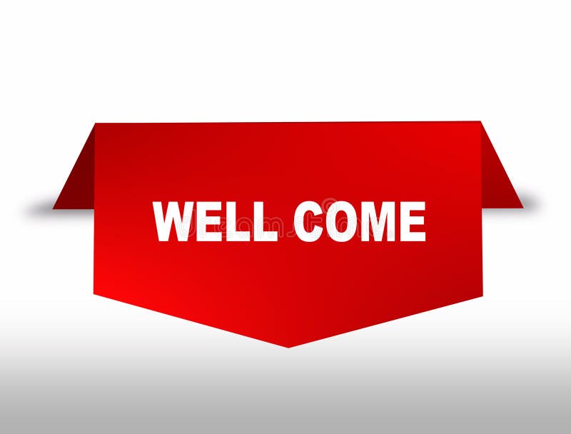 Red Flat Banner for Well Come Back Stock Illustration - Illustration of ...