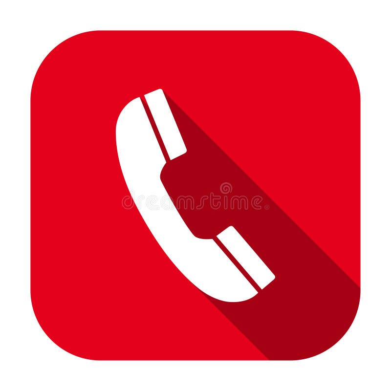 Rounded Telephone Receiver Icon, Phone Icon, Contact Symbol Stock ...