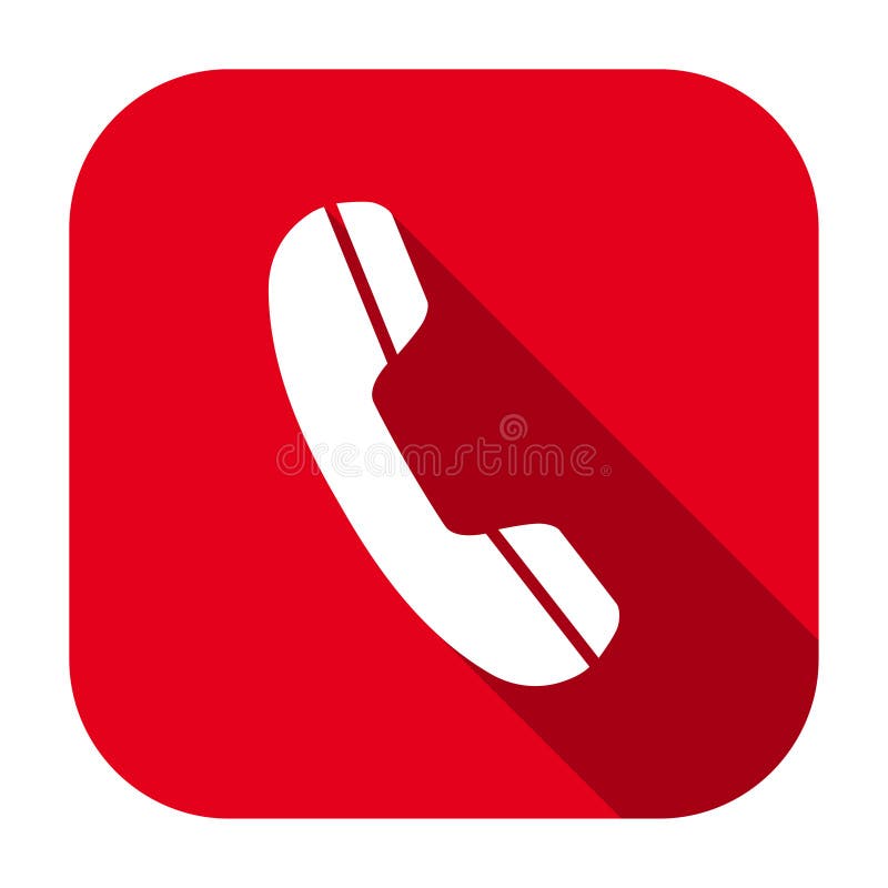 Rounded Telephone Receiver Icon, Phone Icon, Contact Symbol Stock ...
