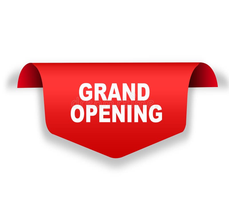 Red Flat Sale Banner for Grand Opening Stock Illustration ...