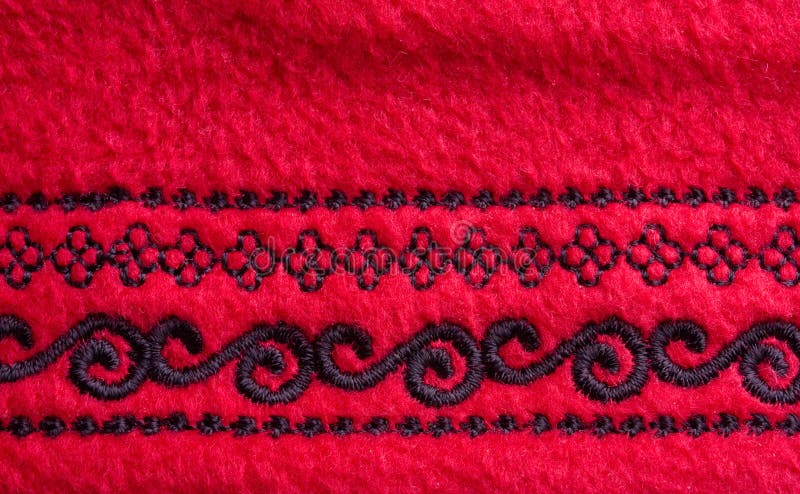 Red fleece fabric stock image. Image of curled, december - 11758257