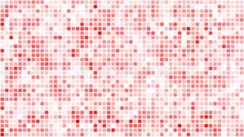 Red Floating Cyber Squares on White Background Loop. Slow Chaotic ...