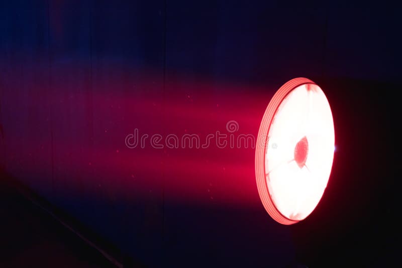Red Floodlight Shining in the Night Stock Photo - Image of illumination ...