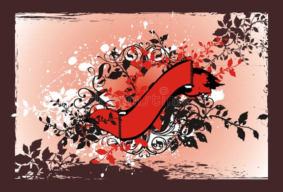 Red floral banner stock vector. Illustration of celebrate - 1764271