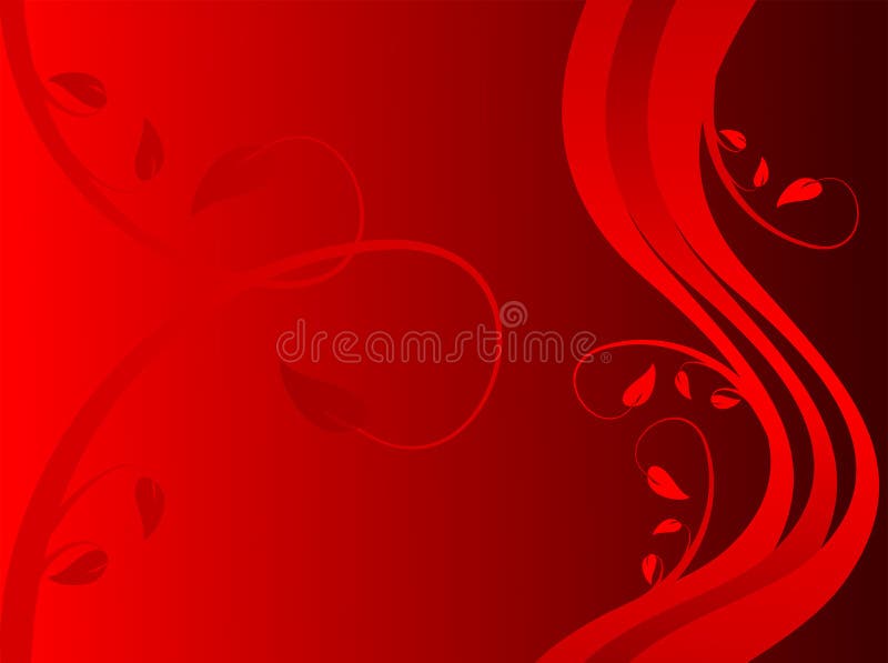 Red Floral illustration stock vector. Illustration of flower - 5513161