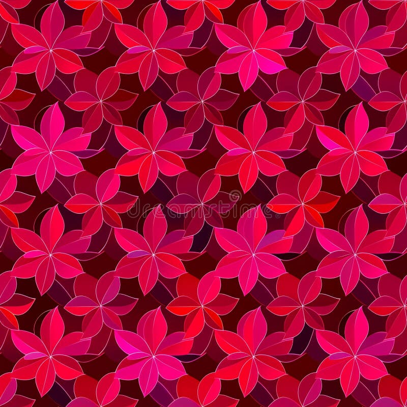 Red Floral Pattern Background Stock Illustration - Illustration of ...