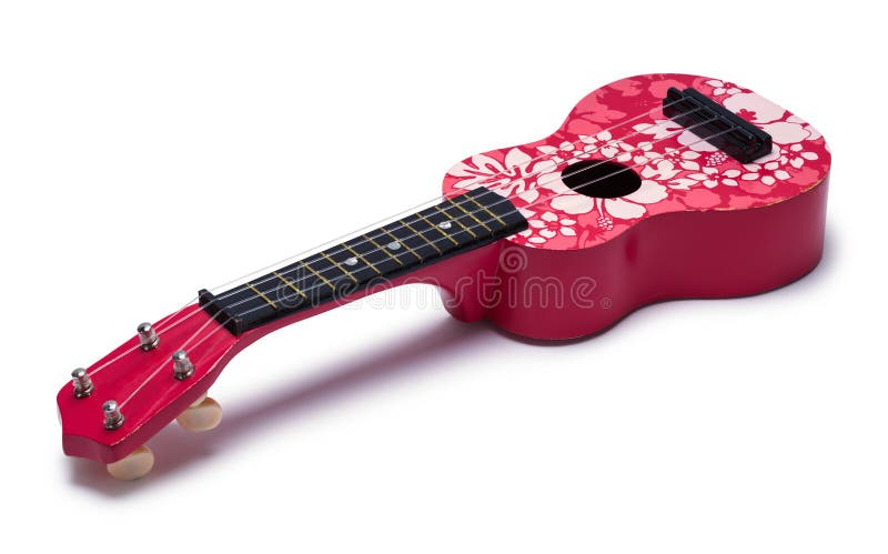 Red Floral Ukulele stock photo. Image of instrument - 329015368