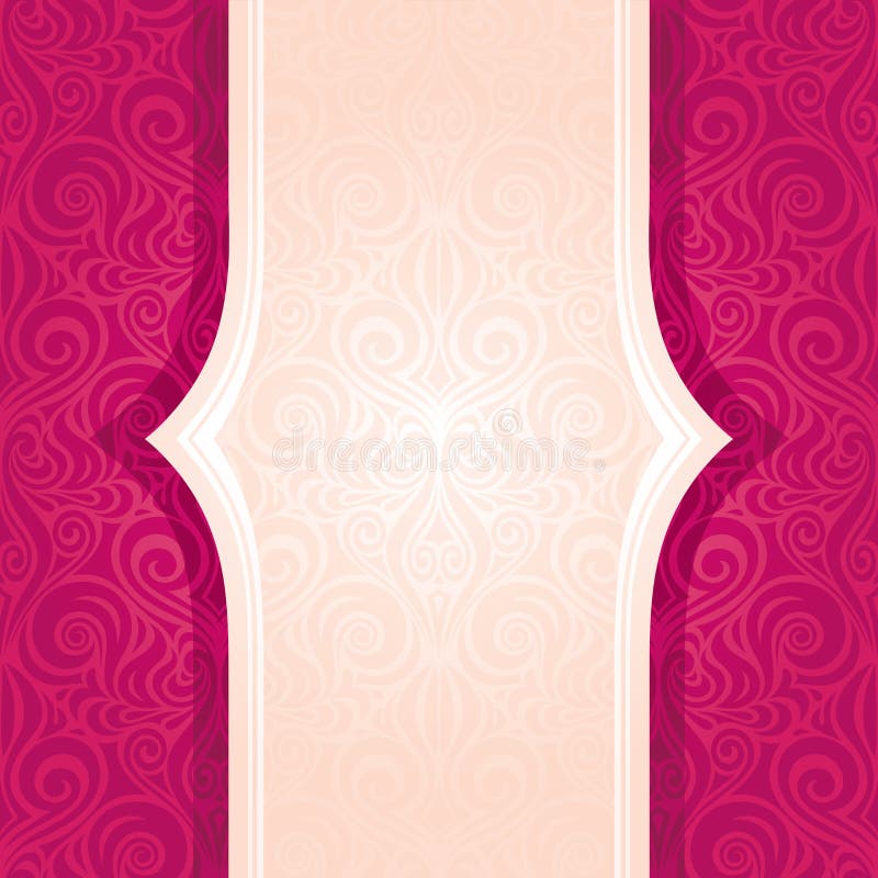 Red Floral Vector Pattern Wallpaper Repeatable Background Design with ...