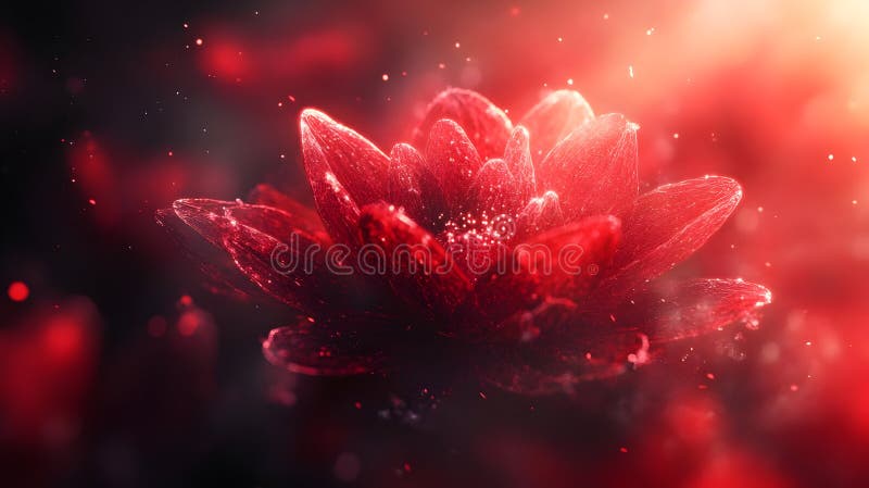 Red Flower Abstract Background Illustration Stock Illustration ...