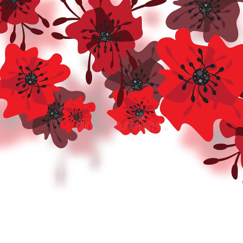 Red flower background stock vector. Illustration of flower - 69976462