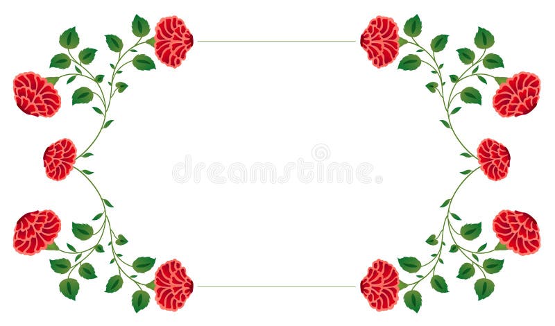 Red flower frame stock illustration. Illustration of abstract - 12864660
