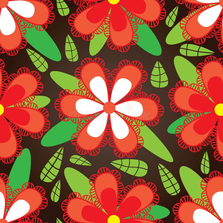 Red White Flower Patterns Stock Illustrations – 18,828 Red White Flower ...