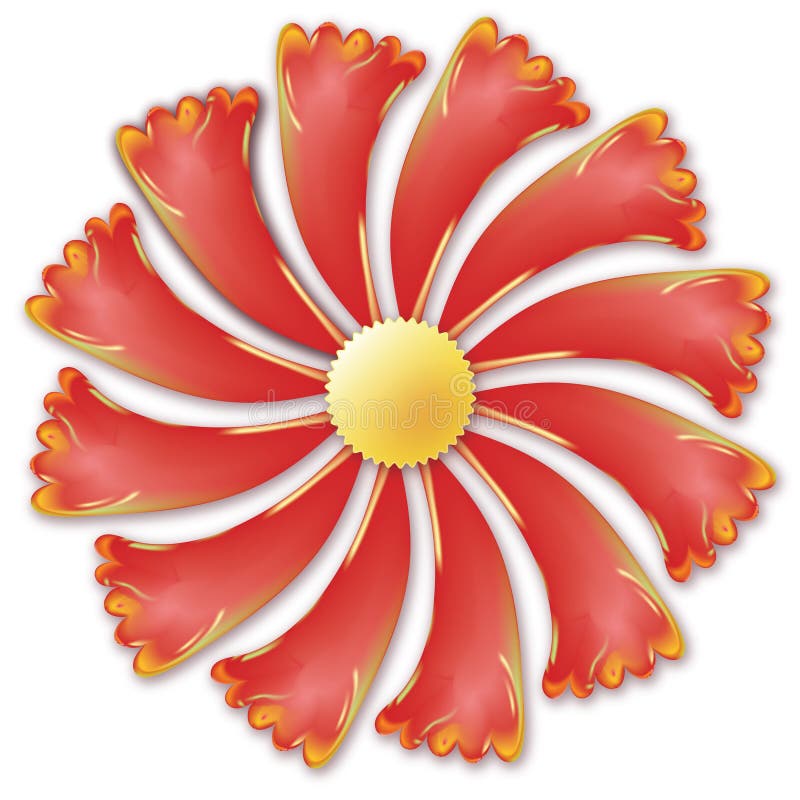 Red flower, vector format. stock vector. Illustration of abstract ...