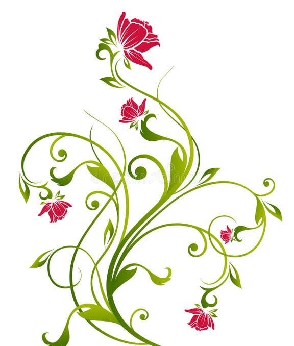 Flower Spiral Vector Vines Stock Illustrations – 269 Flower Spiral ...