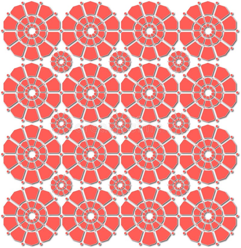 Red flowered pattern stock illustration. Illustration of decorative ...