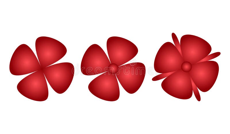 Red Flowers Icon. Vector Illustration Stock Illustration - Illustration ...