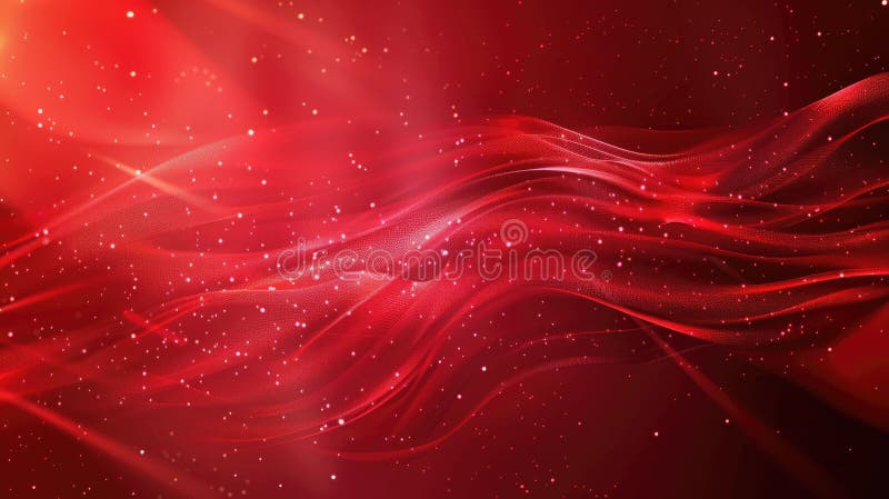 Red Flowing Energy with Bright Sparkles AIG535 Stock Illustration ...